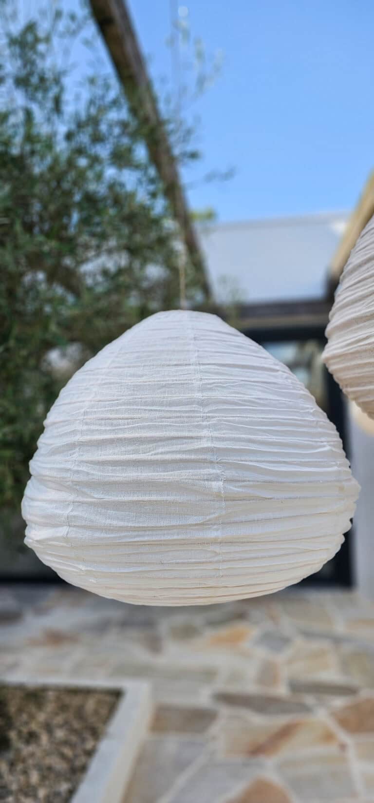 Linnen lampion lamp off white XL - CoCo homeliving